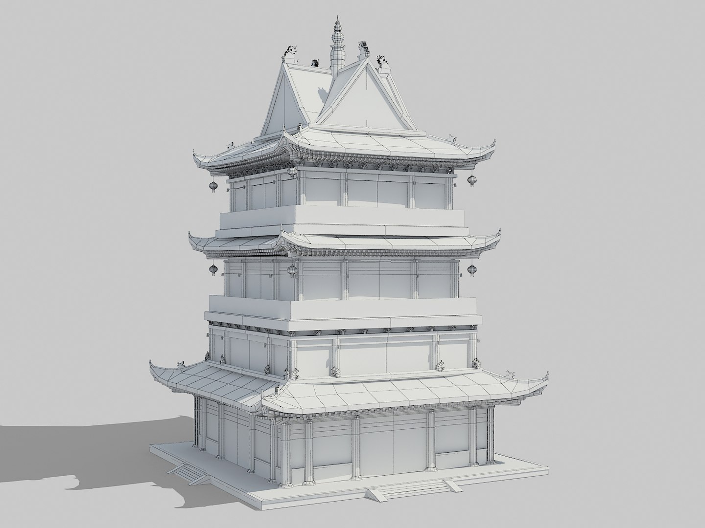 Chinese Building 3D Model | 1145194 | TurboSquid