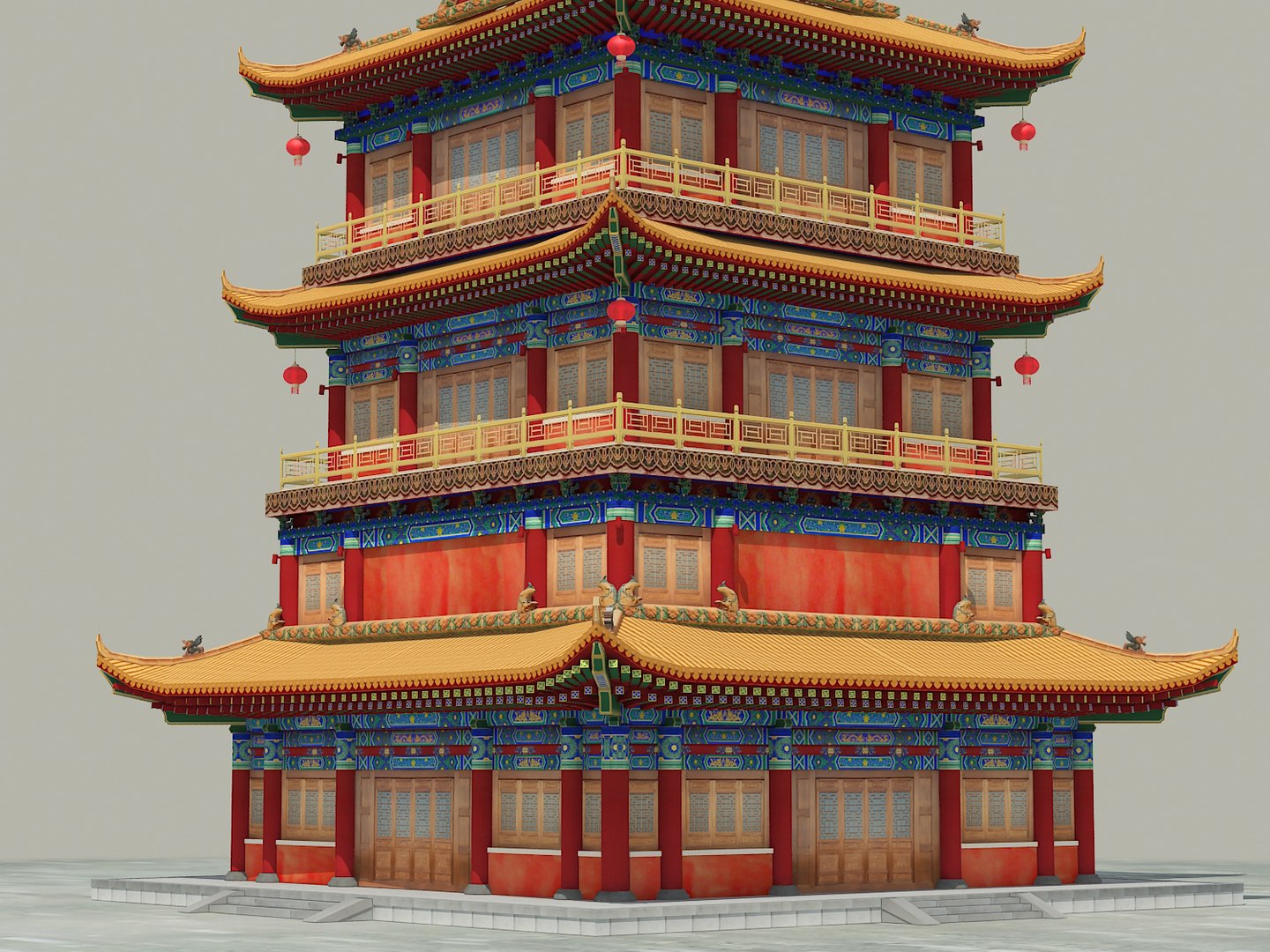 Chinese Building 3D Model | 1145194 | TurboSquid