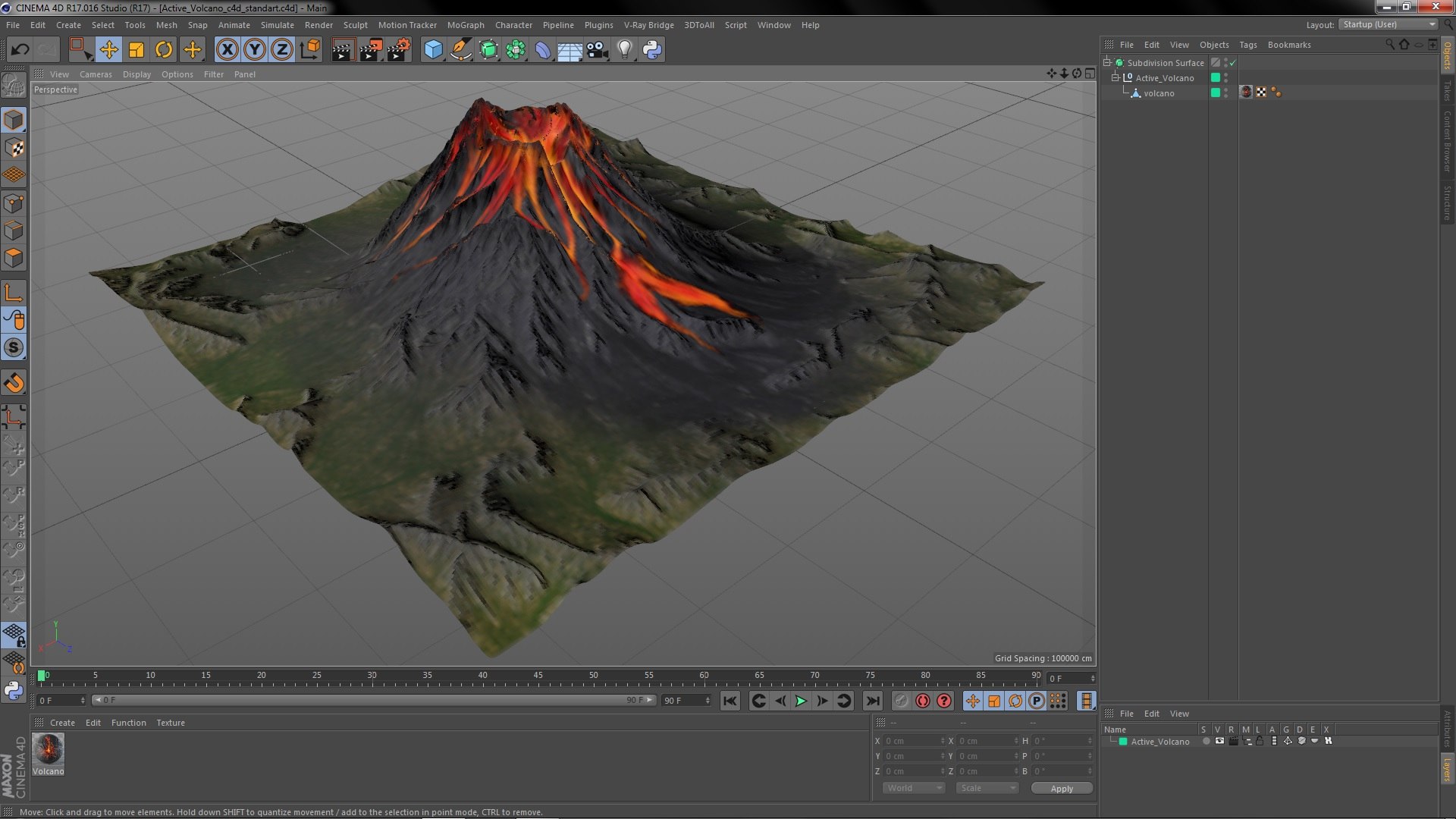 3D model Active Volcano - TurboSquid 1999822