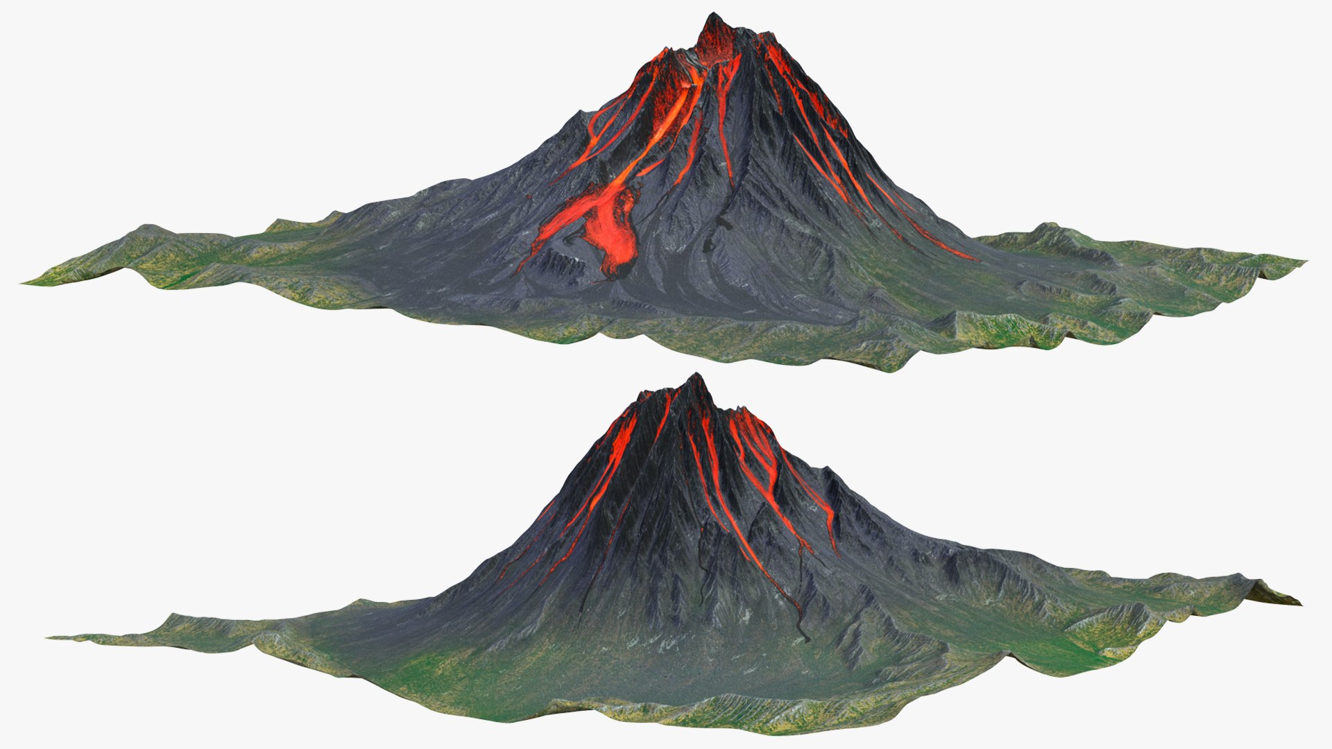 3D Model Active Volcano - TurboSquid 1999822