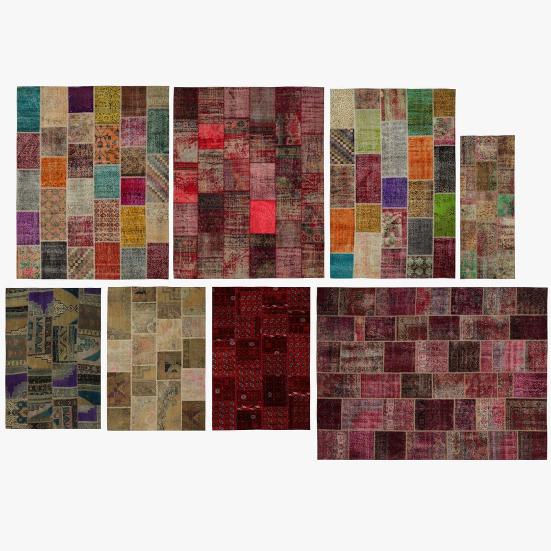 Kilim Vintage Patchwork Vol 12 3D Model - TurboSquid 1995451