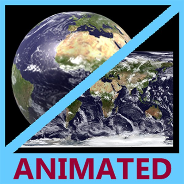 smooth unfolding animation earth 3d model
