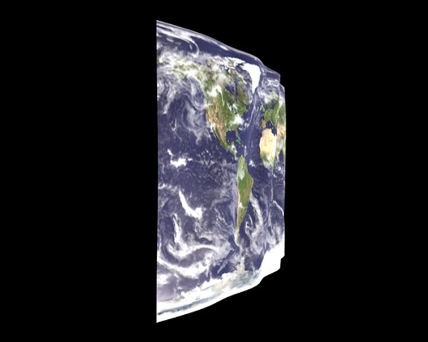 smooth unfolding animation earth 3d model