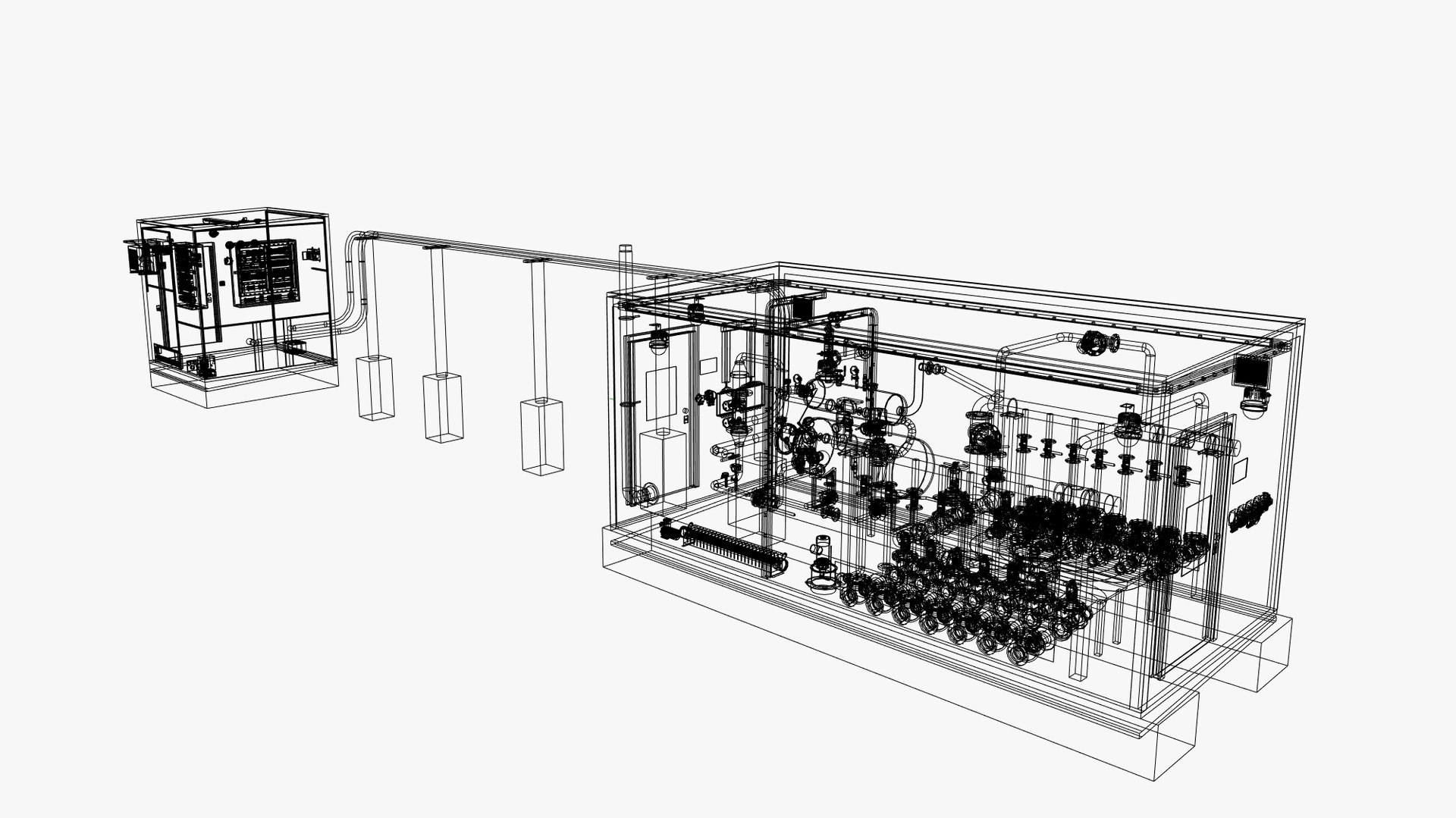 Automated mineral oil metering facility model - TurboSquid 2160689