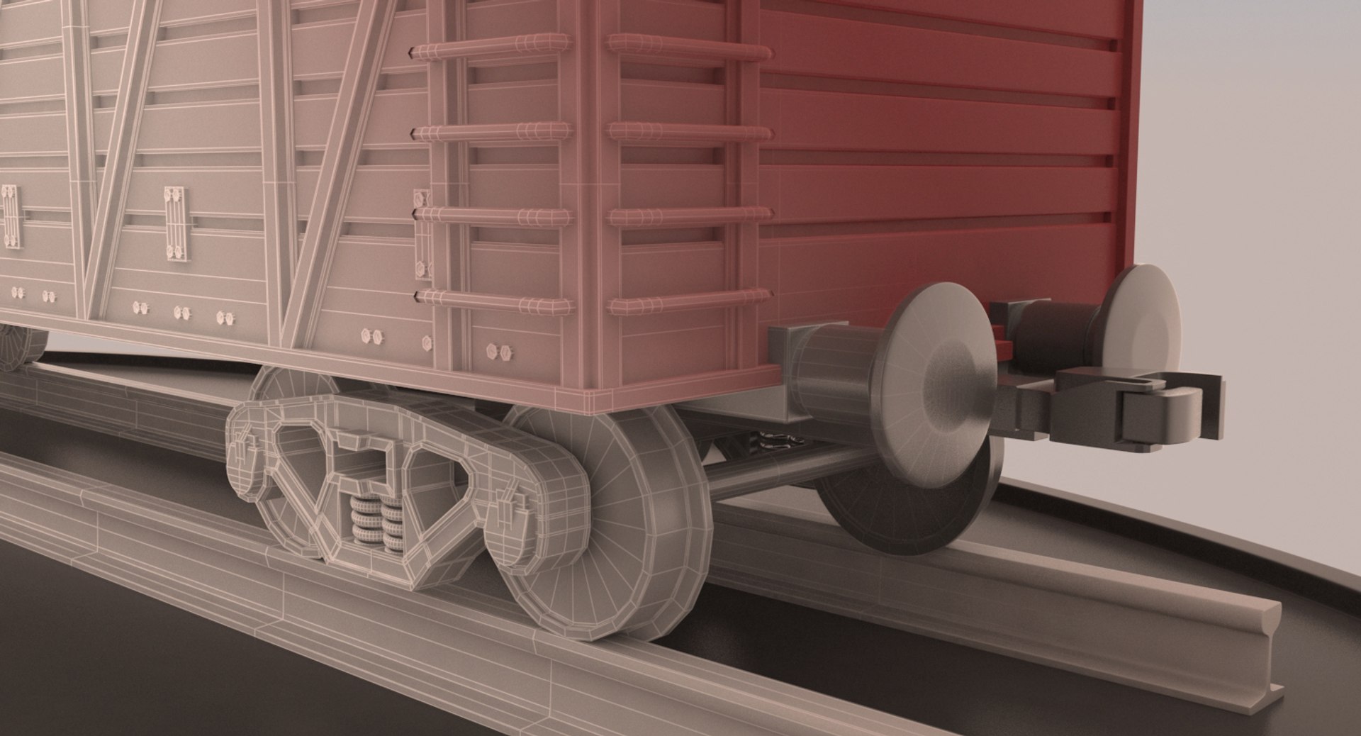 Railroad Cargo Boxcar Obj