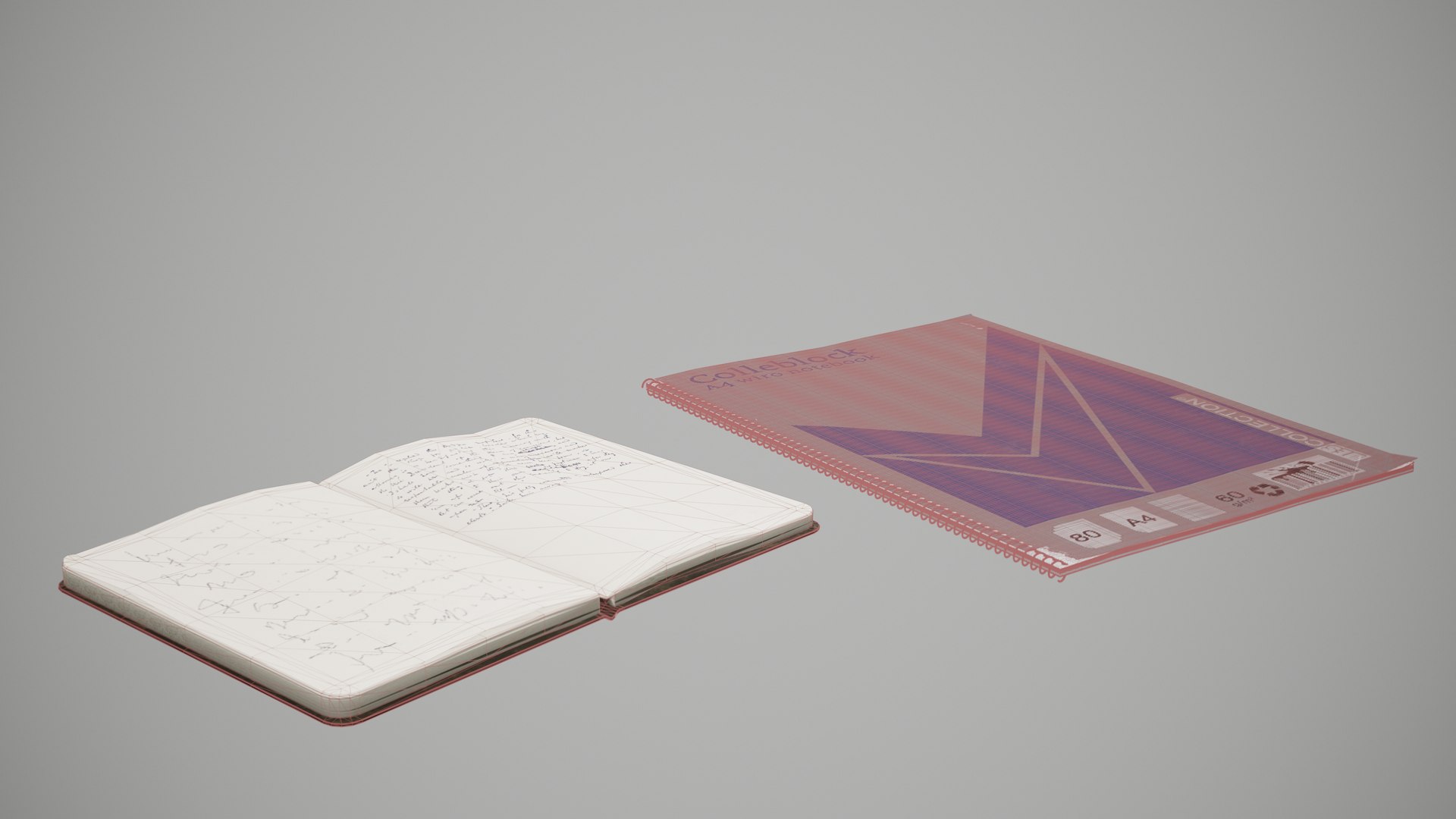 3D Notebooks Journals Model - TurboSquid 1551586