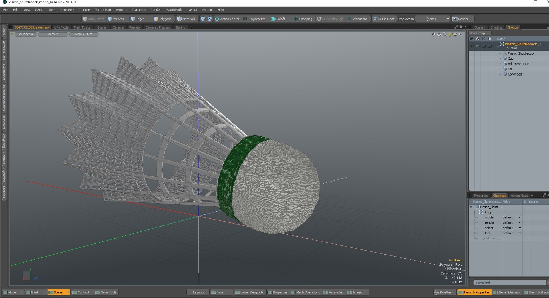3D Plastic Shuttlecock model - TurboSquid 2144495