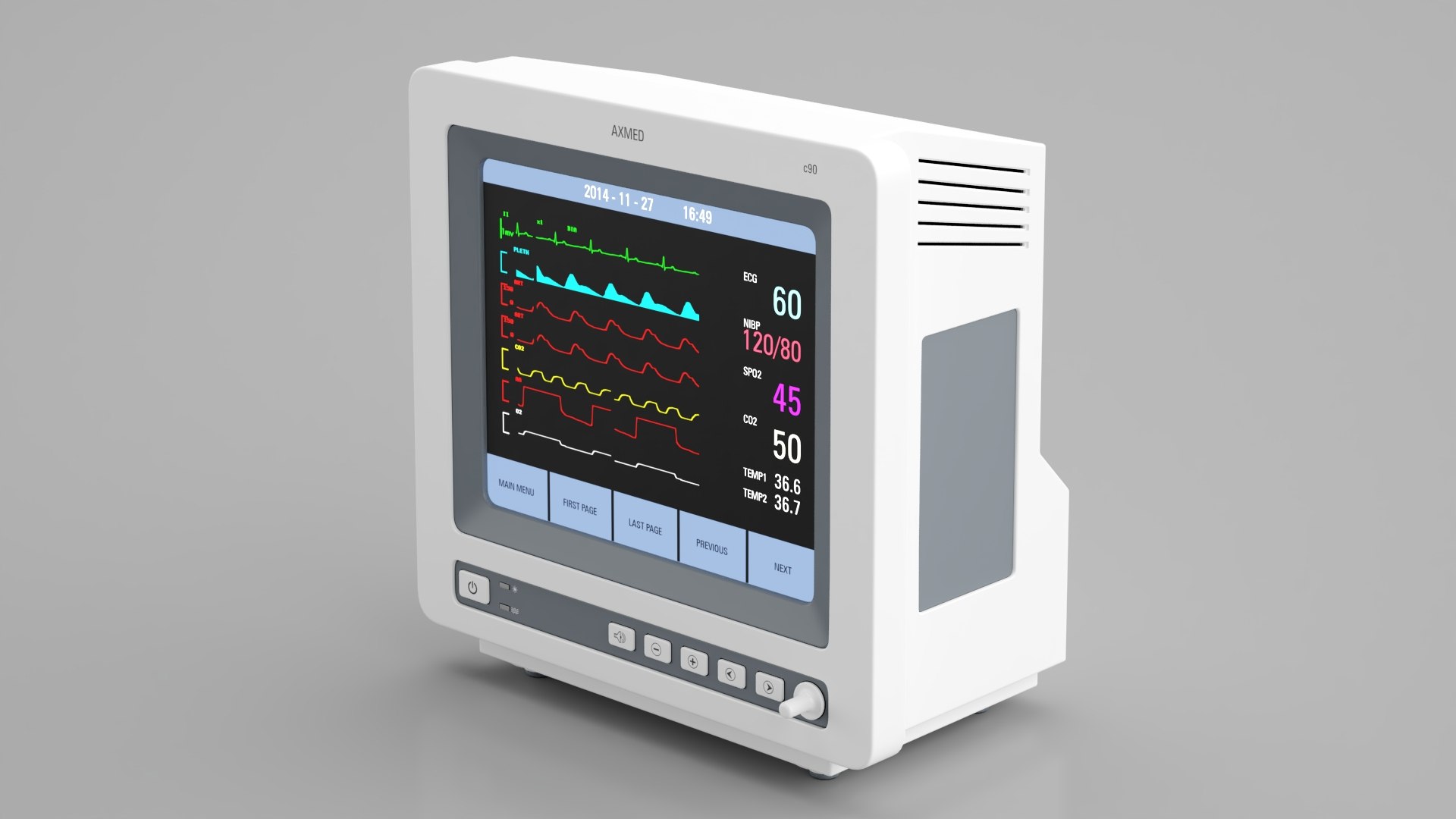 3D ECG Monitor - TurboSquid 2366145
