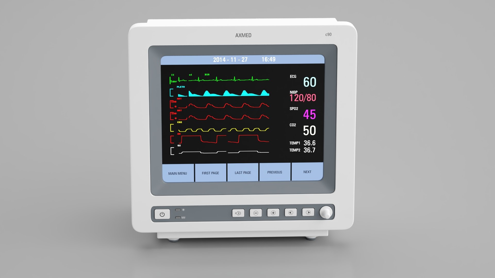 3D ECG Monitor - TurboSquid 2366145