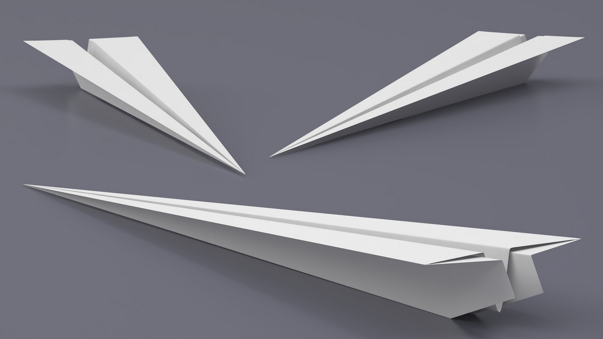 3D Origami Paper Plane Model - TurboSquid 2282711