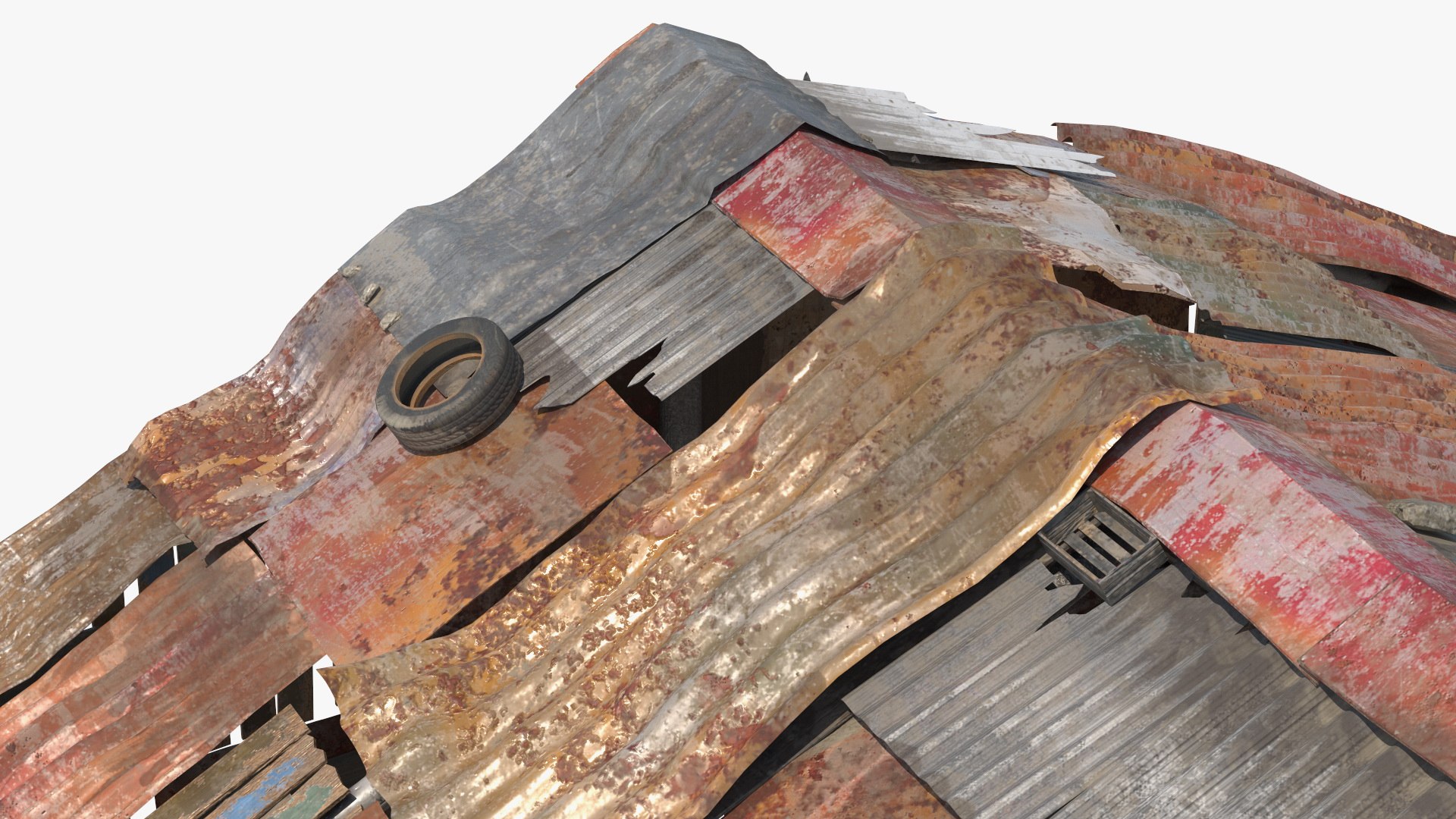 Dual Roof Slum Shack 3D Model - TurboSquid 2330111