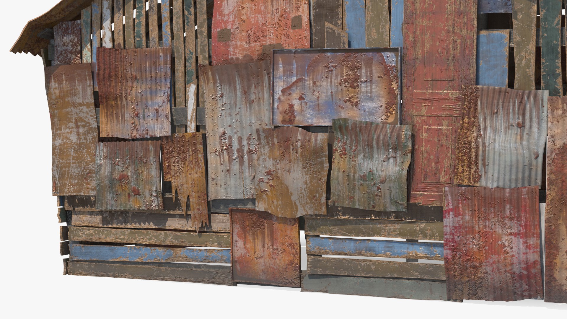 Dual Roof Slum Shack 3D Model - TurboSquid 2330111