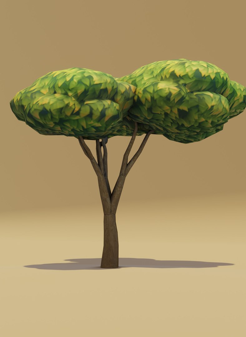 3D Cartoon Acacia Tree 3D Model - TurboSquid 1786574