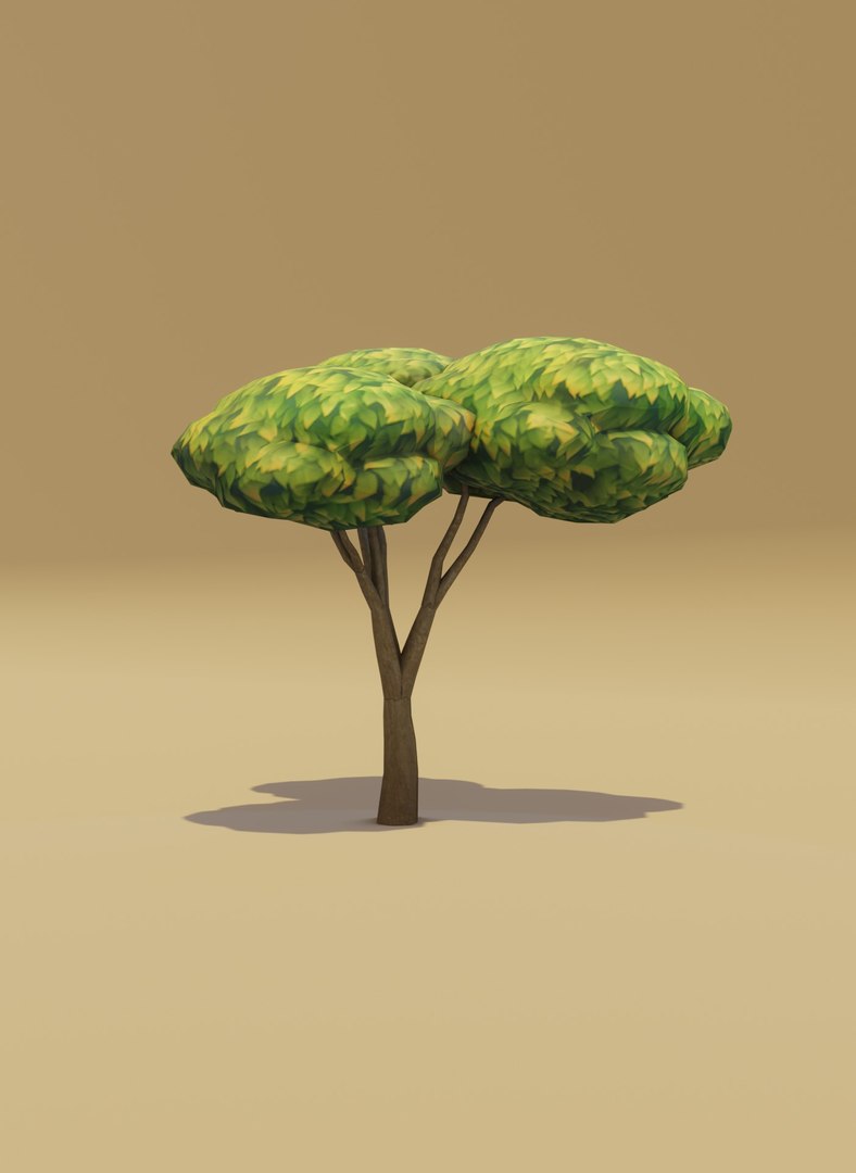 3D Cartoon Acacia Tree 3D Model - TurboSquid 1786574