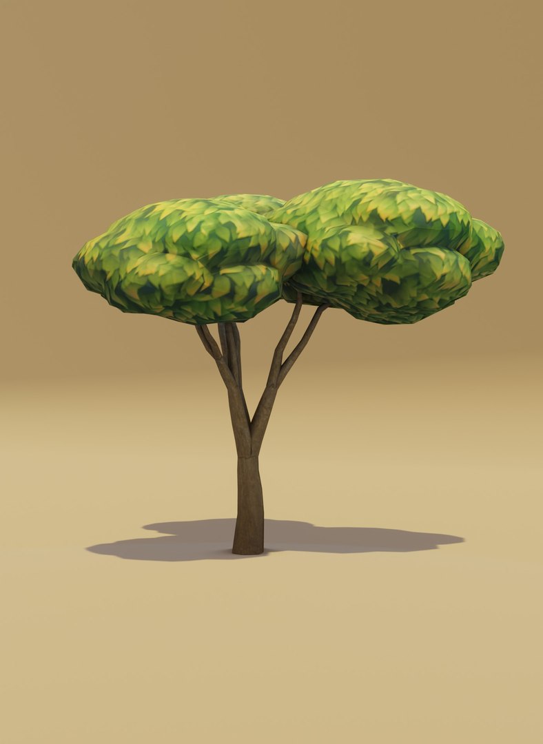 3D Cartoon Acacia Tree 3D Model - TurboSquid 1786574