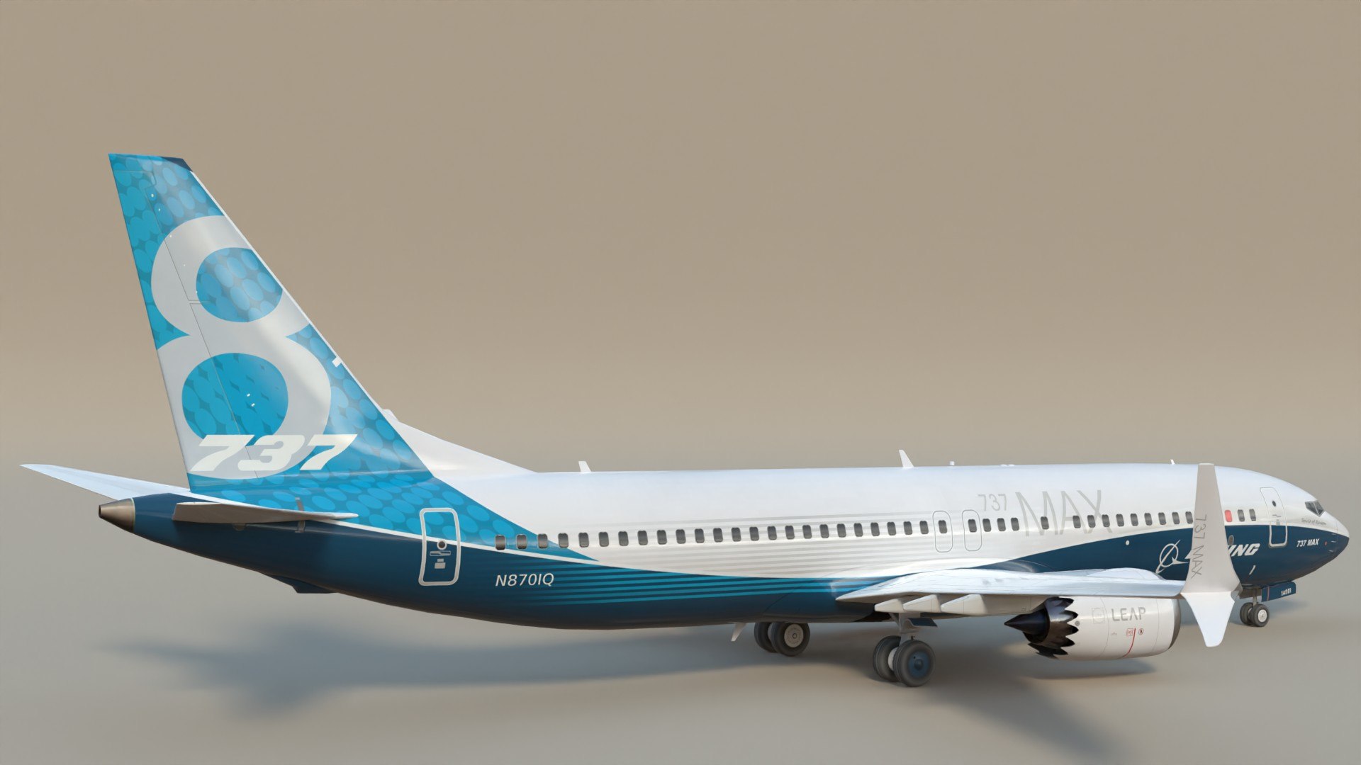 3D Model B738 MAX CH SC - TurboSquid 2230359