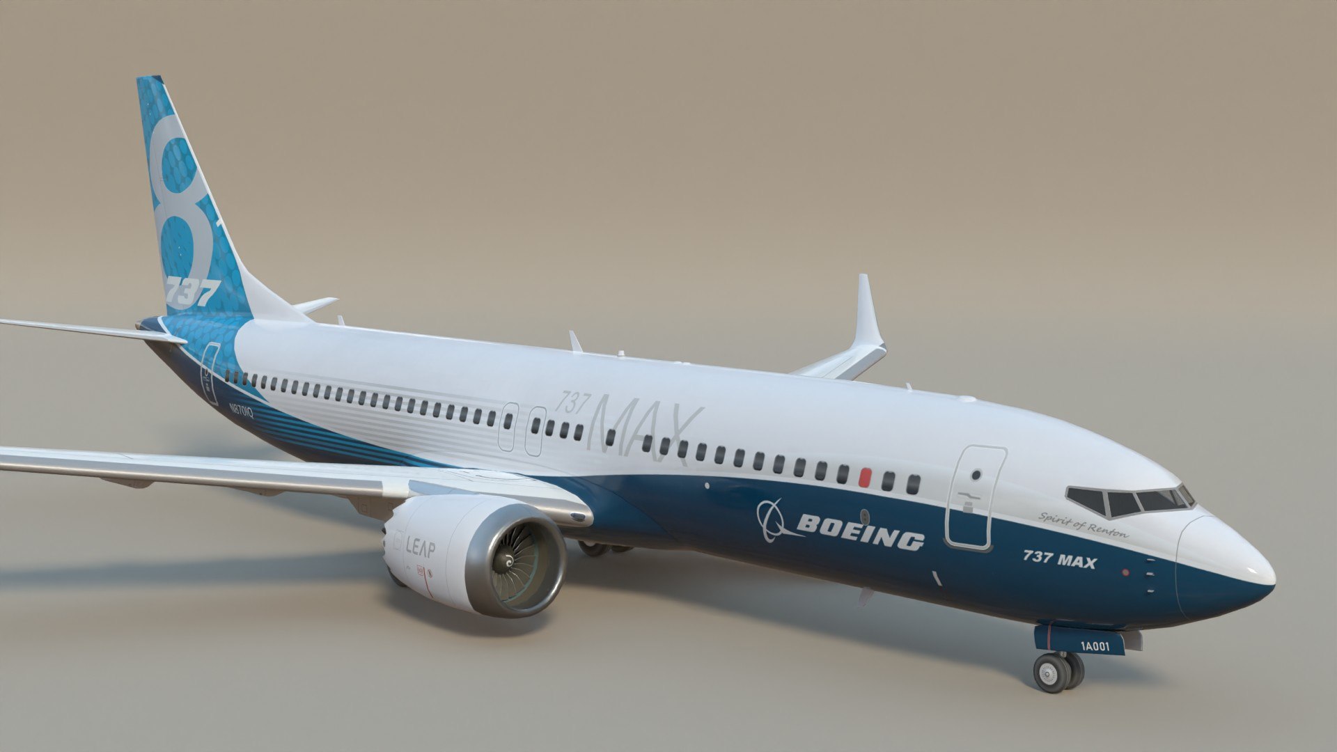 3D Model B738 MAX CH SC - TurboSquid 2230359