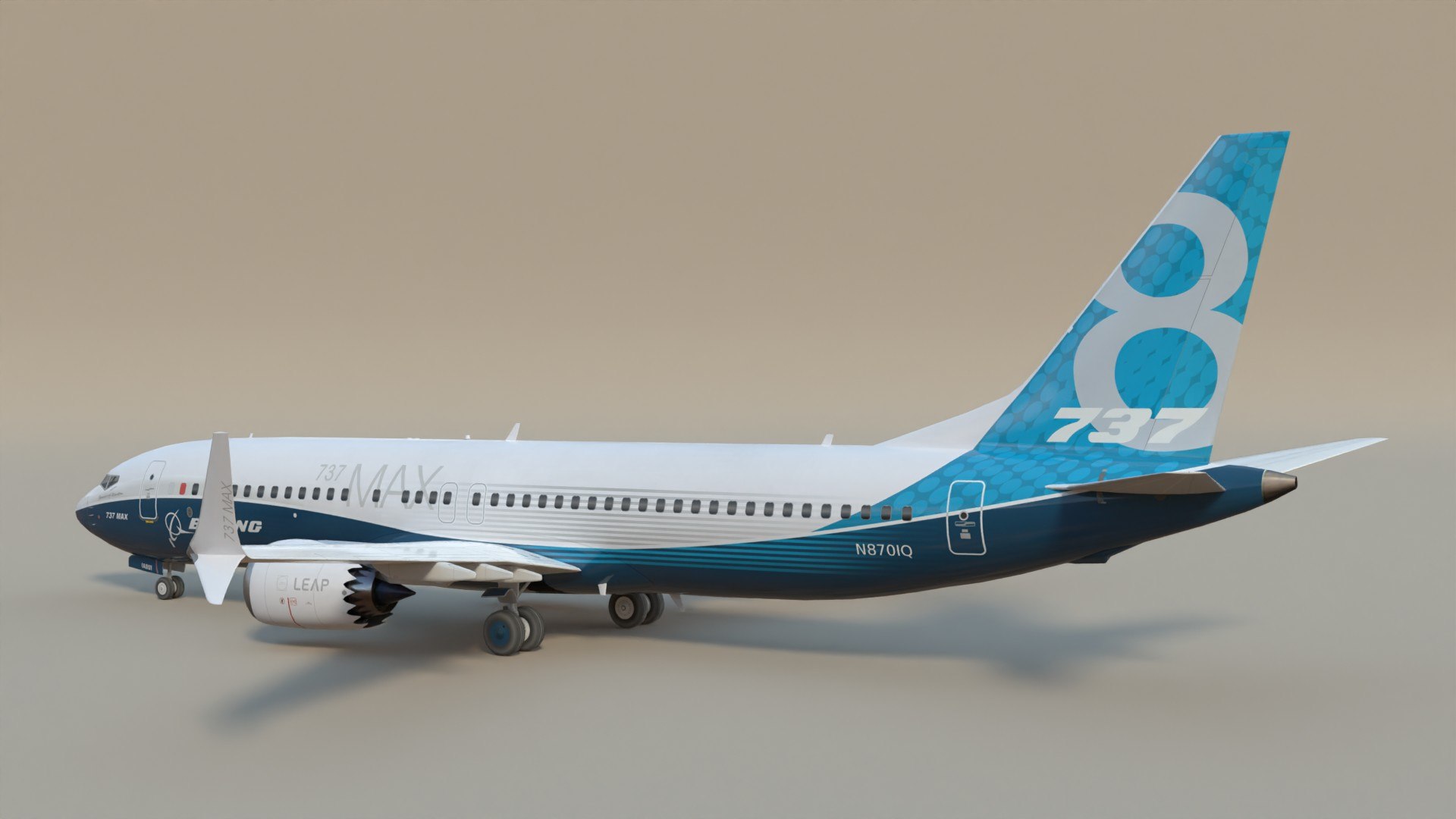 3D Model B738 MAX CH SC - TurboSquid 2230359