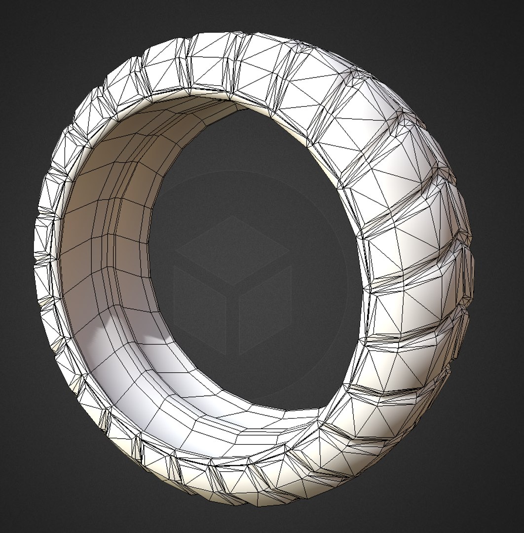 Low-poly Version Futuristic Tire 3d Model