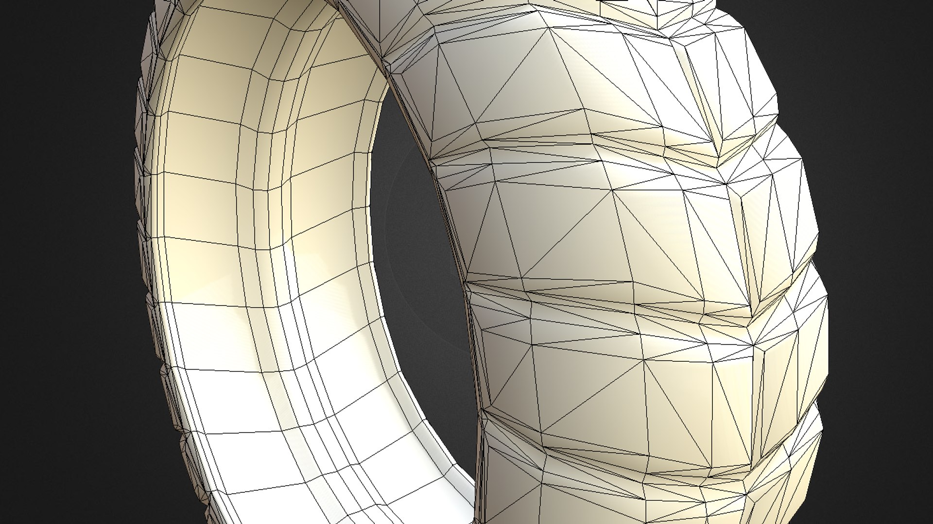 Low-poly Version Futuristic Tire 3d Model