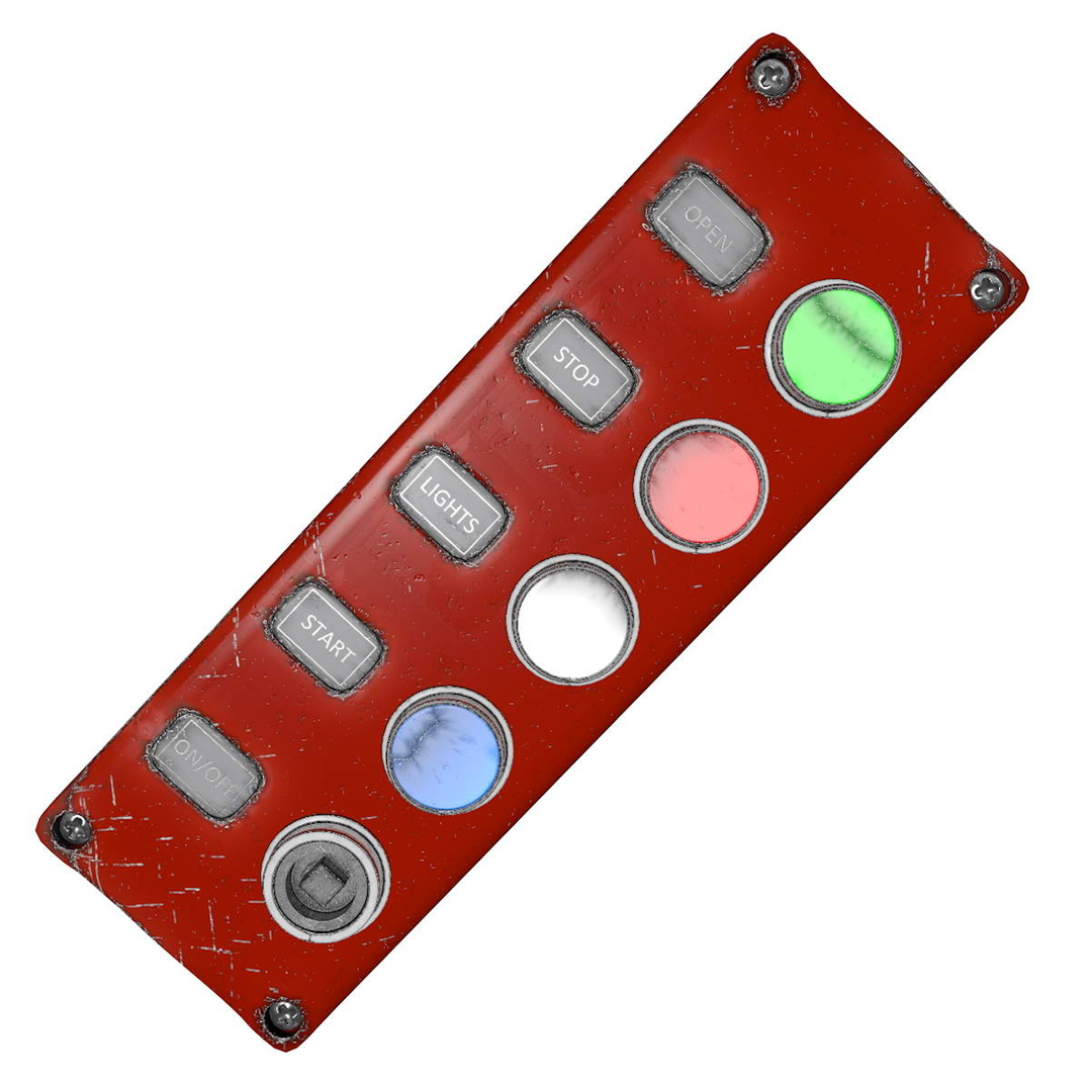 3d Buttons Board Model