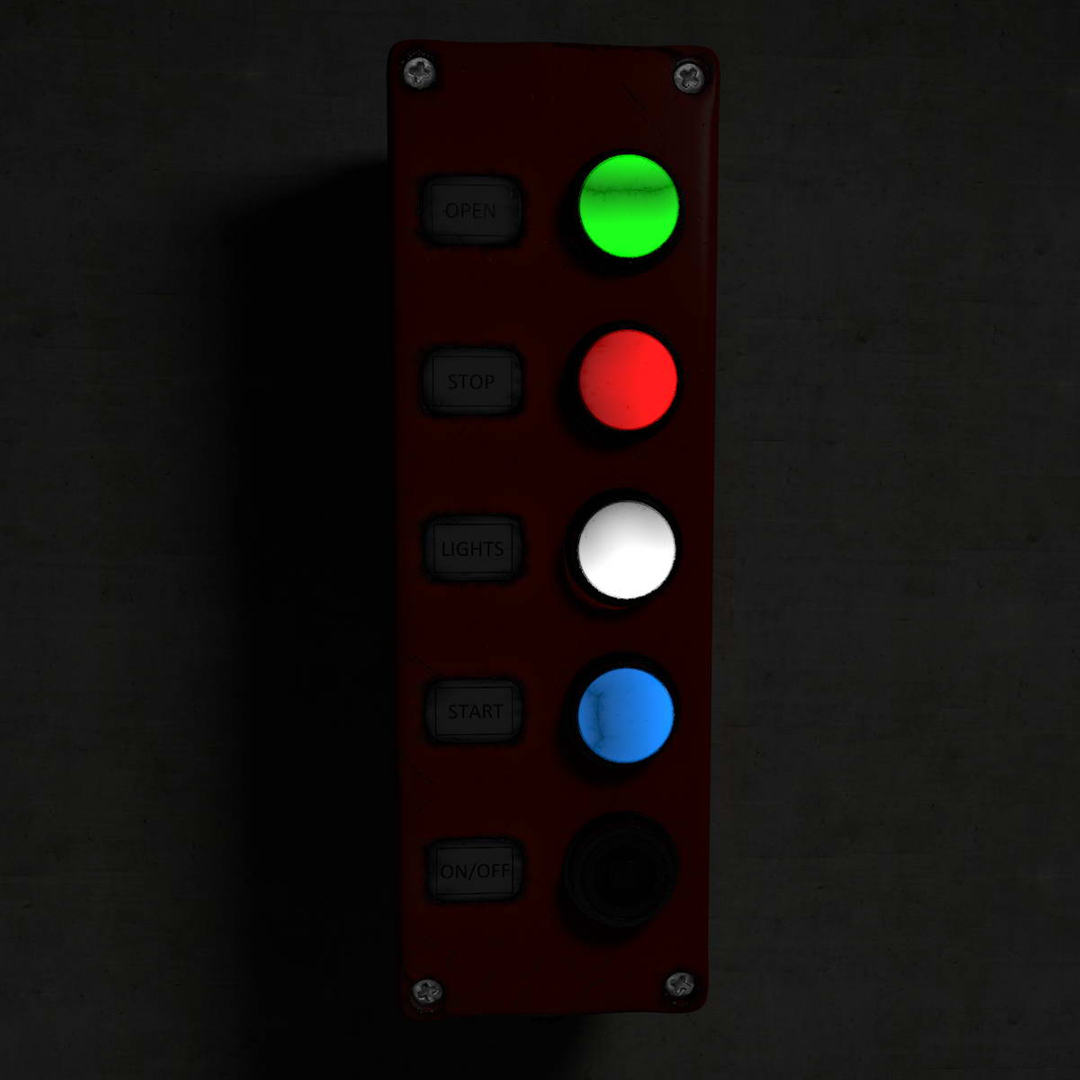 3d Buttons Board Model