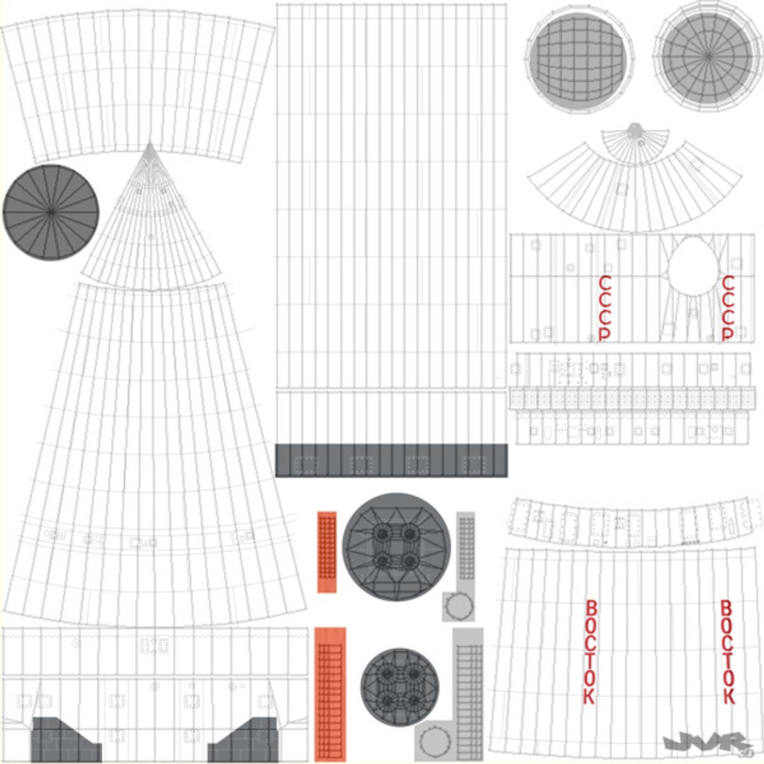 Vostok 1 Rocket Space 3d Max