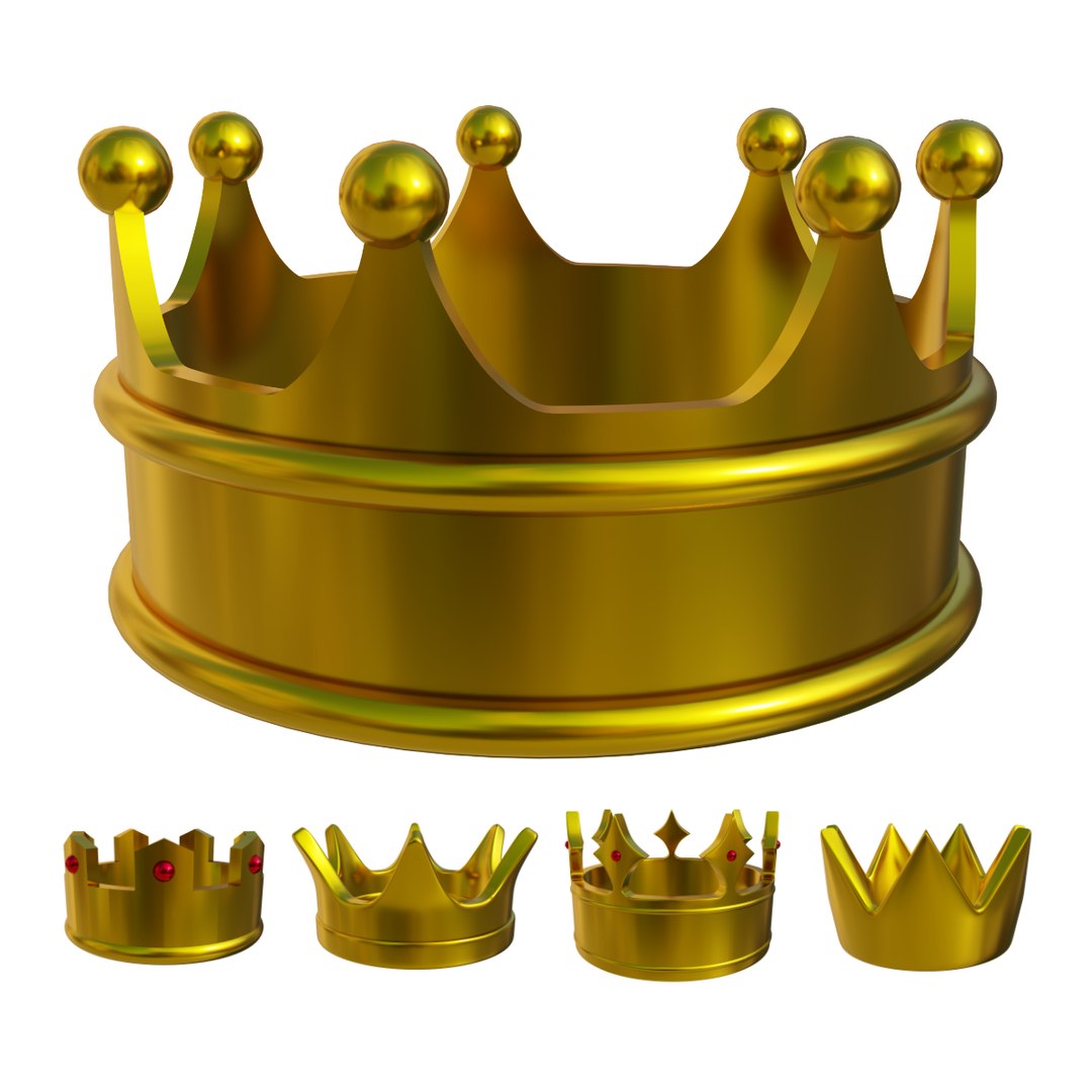 Gold Crown 3D Model - TurboSquid 2132191