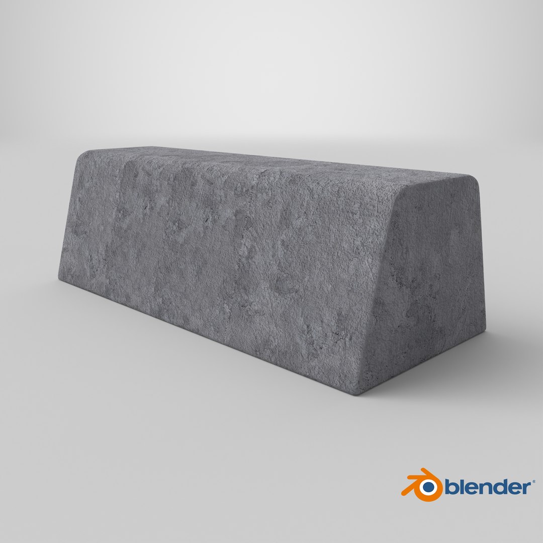 3D Concrete Curb - 18 Inches - TurboSquid 2199880