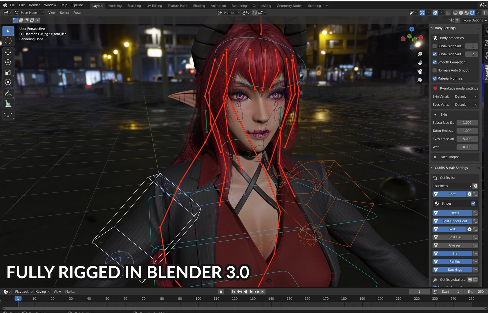 3D Daemon Girl - Business Suit - TurboSquid 1838981