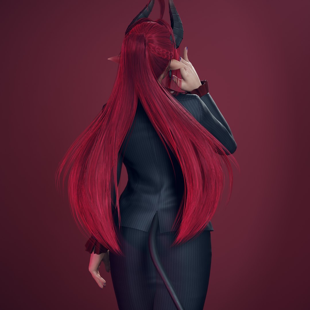 3D Daemon Girl - Business Suit - TurboSquid 1838981