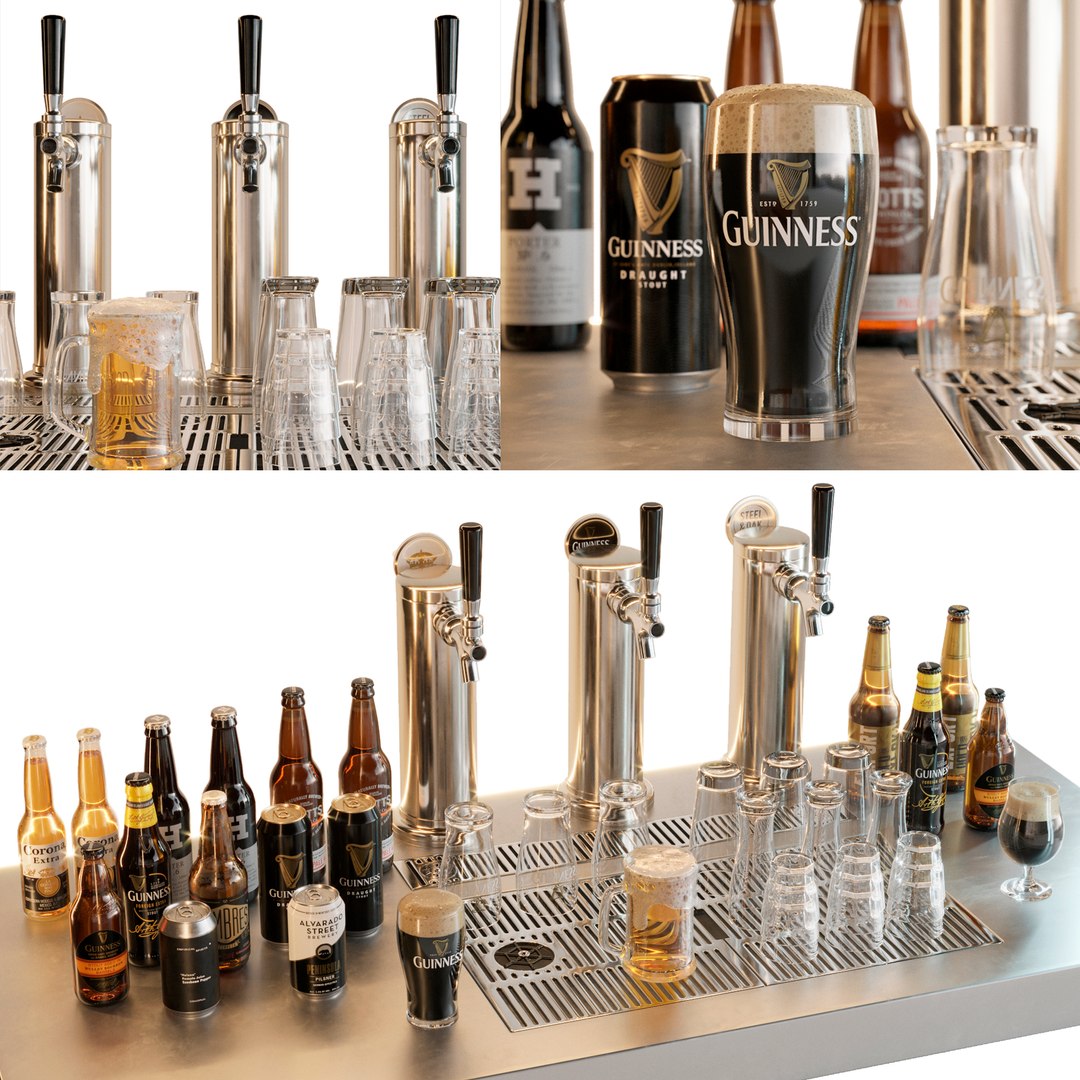 Beer Set Model Tap-Beer 3D Model - TurboSquid 2144763