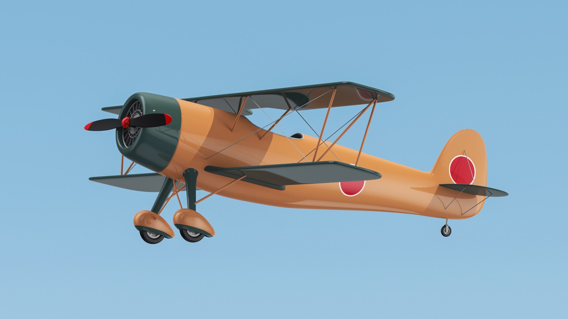 Japanese Fighter Biplane 3D - TurboSquid 1829333