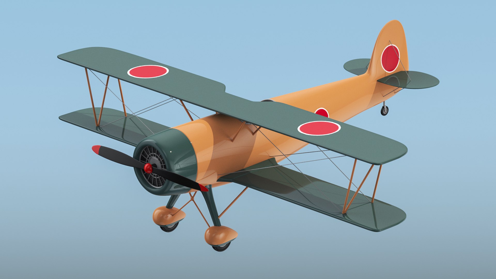 Japanese Fighter Biplane 3D - TurboSquid 1829333
