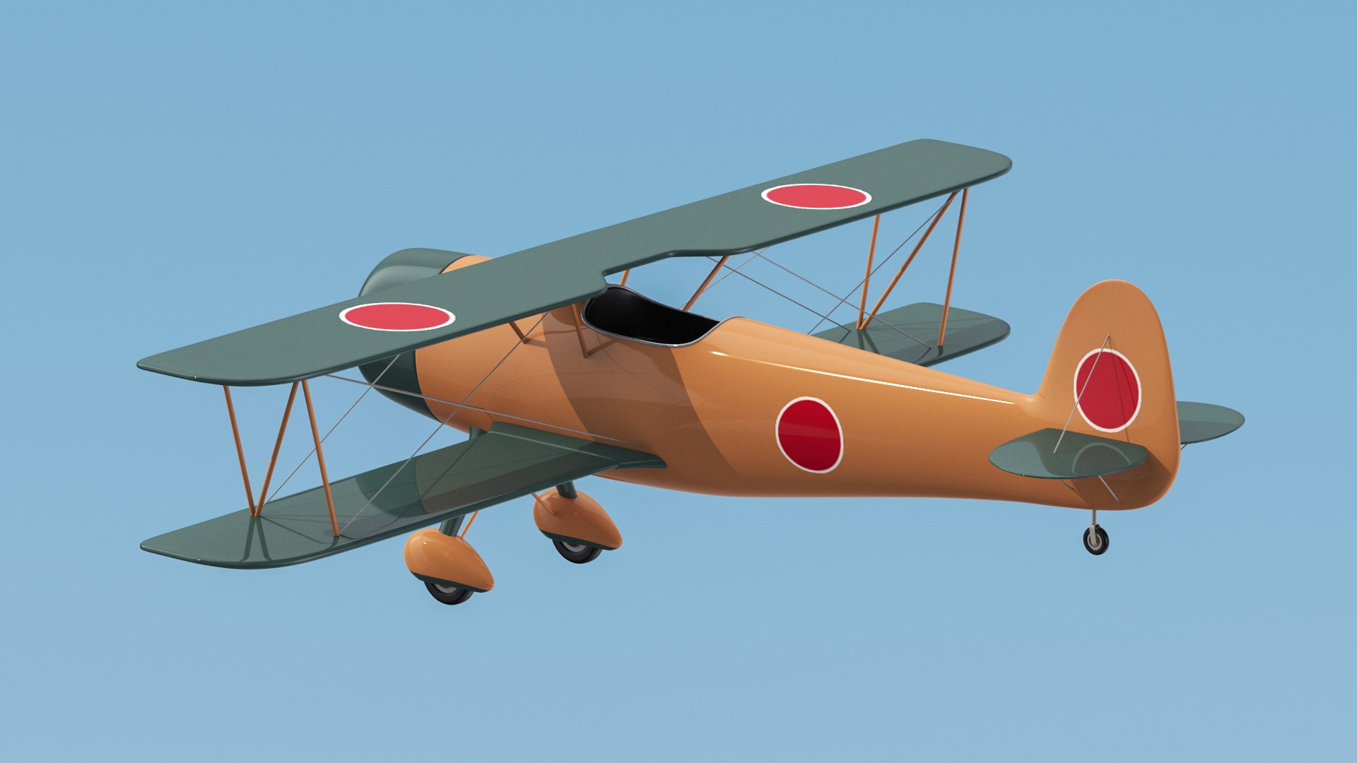 Japanese Fighter Biplane 3D - TurboSquid 1829333