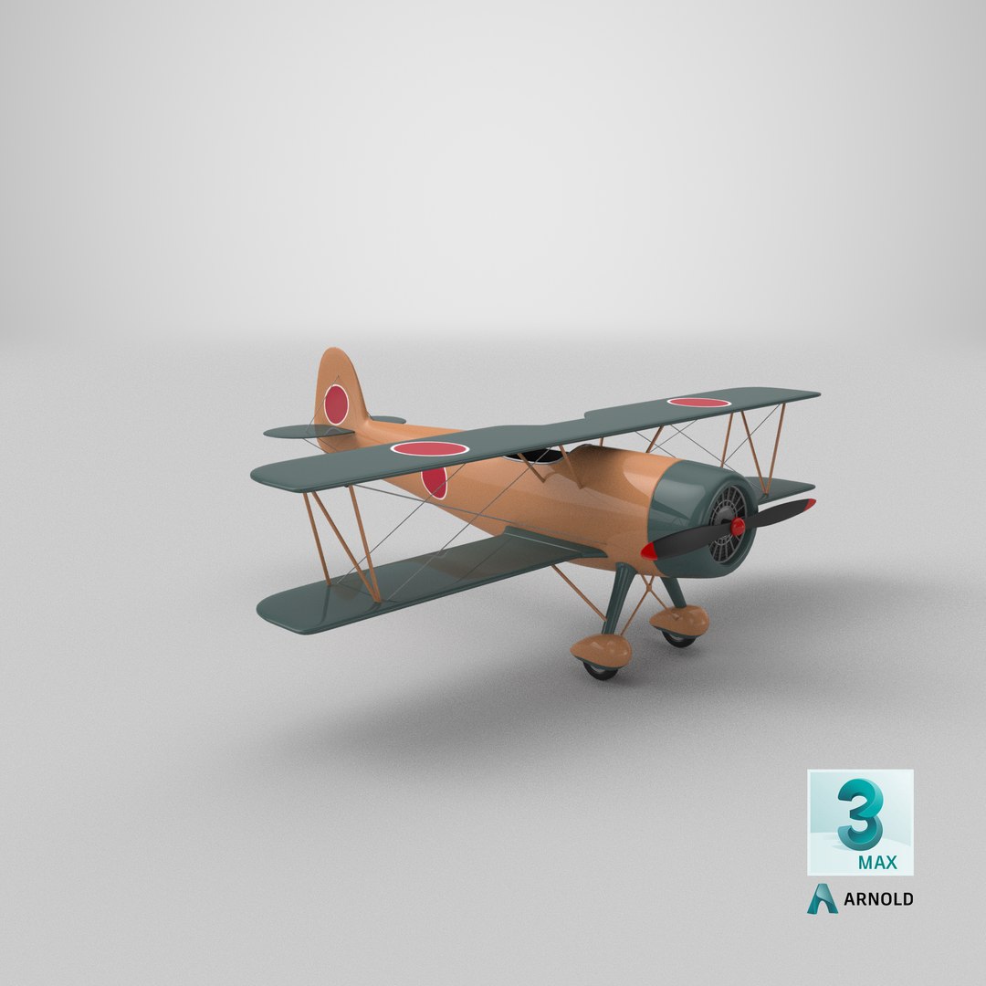 Japanese Fighter Biplane 3D - TurboSquid 1829333