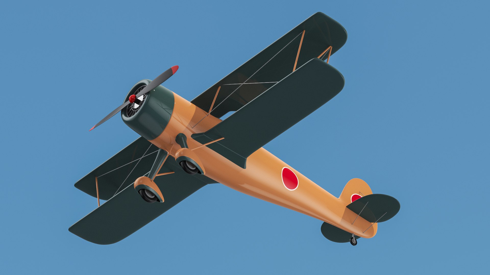Japanese Fighter Biplane 3D - TurboSquid 1829333