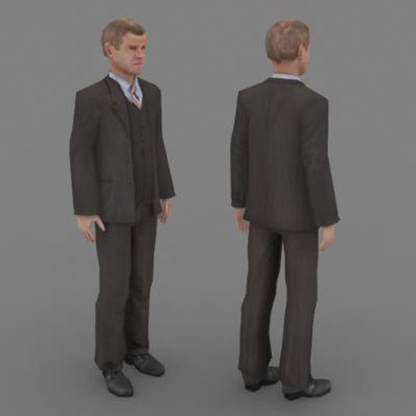 3d business man model