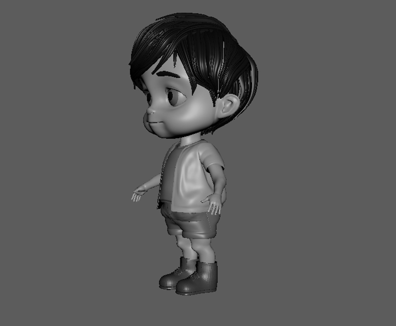 Cartoon Boy - base mesh 3D model - TurboSquid 2181956
