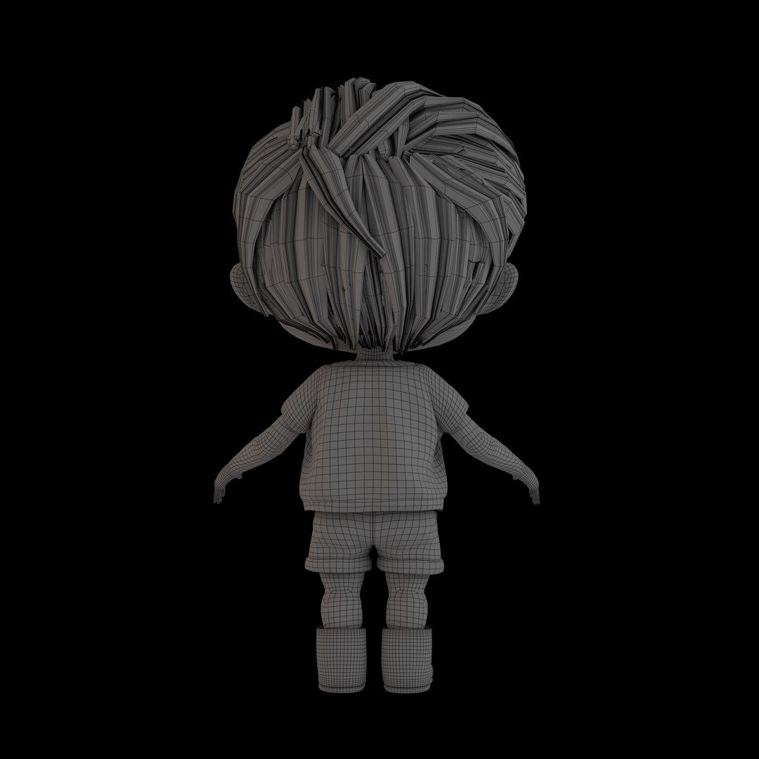 Cartoon Boy - base mesh 3D model - TurboSquid 2181956