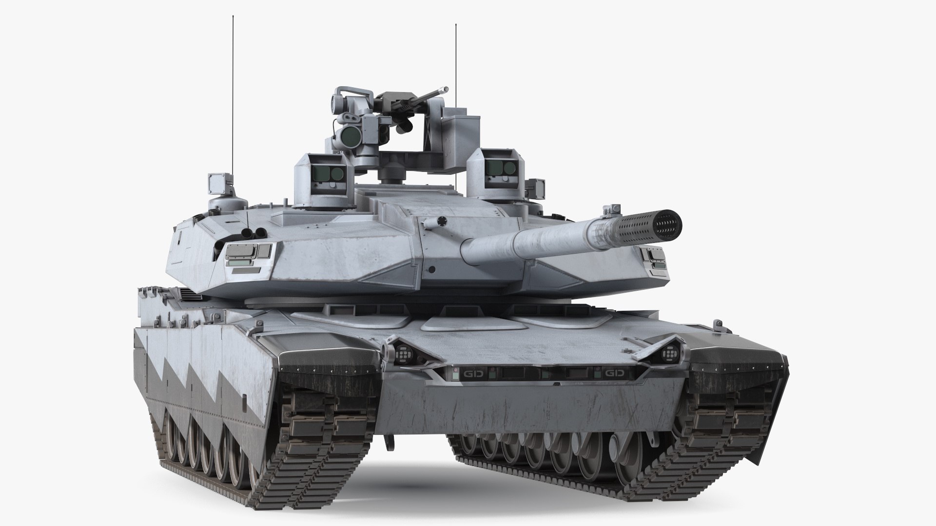 3D model Old Grey Tank Abrams X Rigged - TurboSquid 2088460