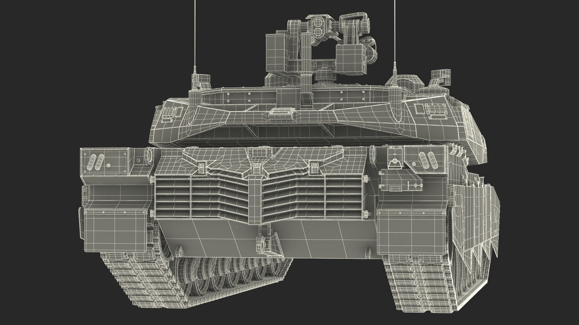 3D model Old Grey Tank Abrams X Rigged - TurboSquid 2088460