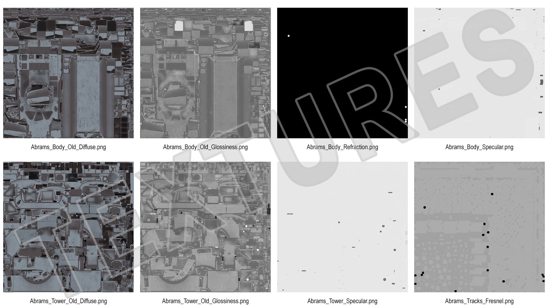 3D model Old Grey Tank Abrams X Rigged - TurboSquid 2088460
