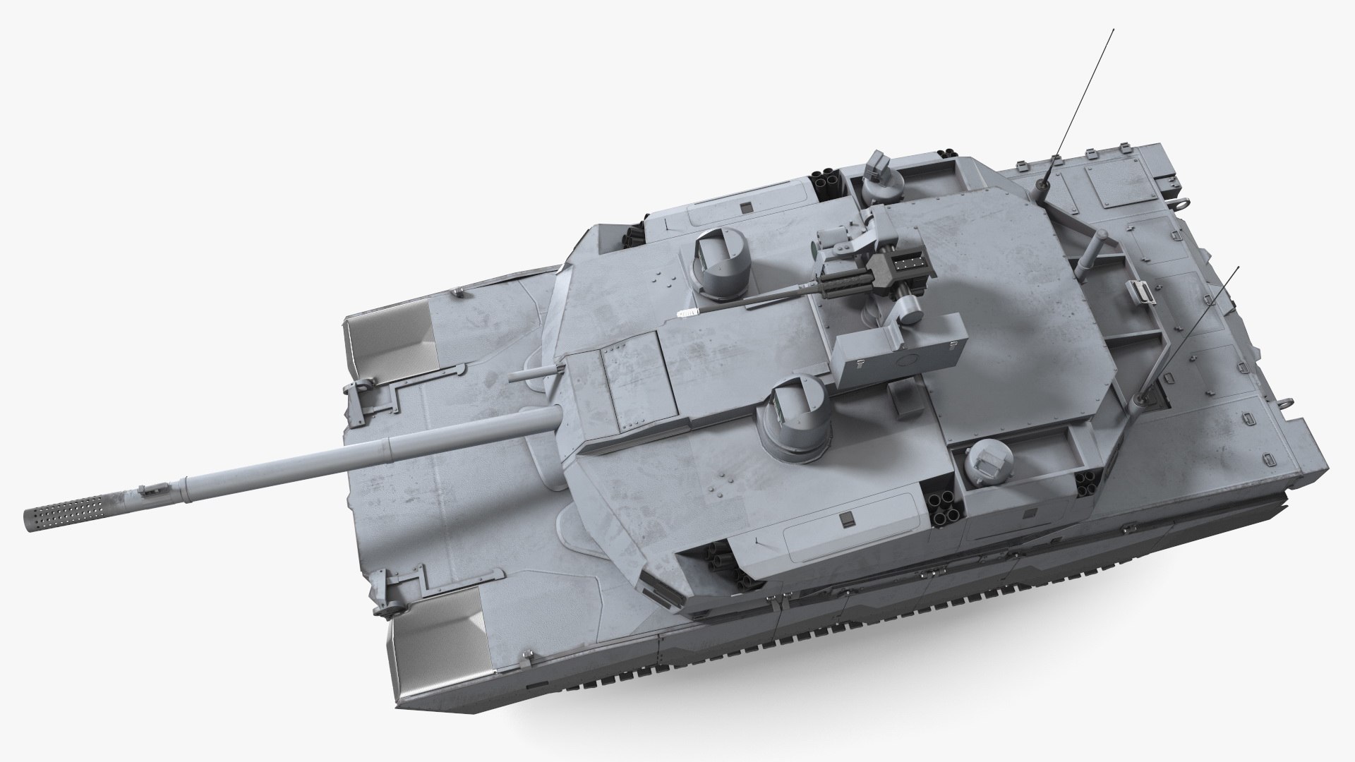 3D model Old Grey Tank Abrams X Rigged - TurboSquid 2088460