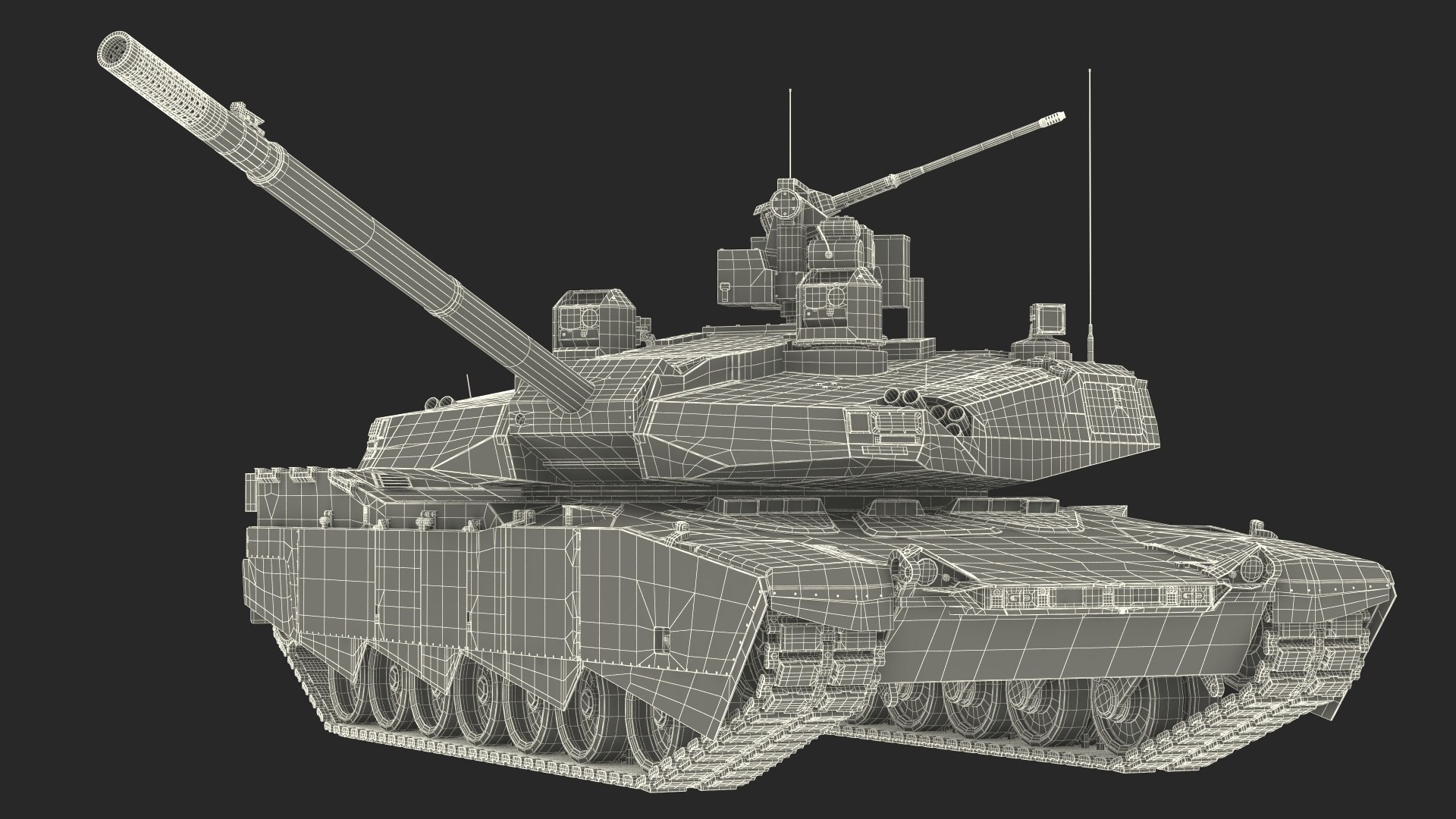 3D model Old Grey Tank Abrams X Rigged - TurboSquid 2088460