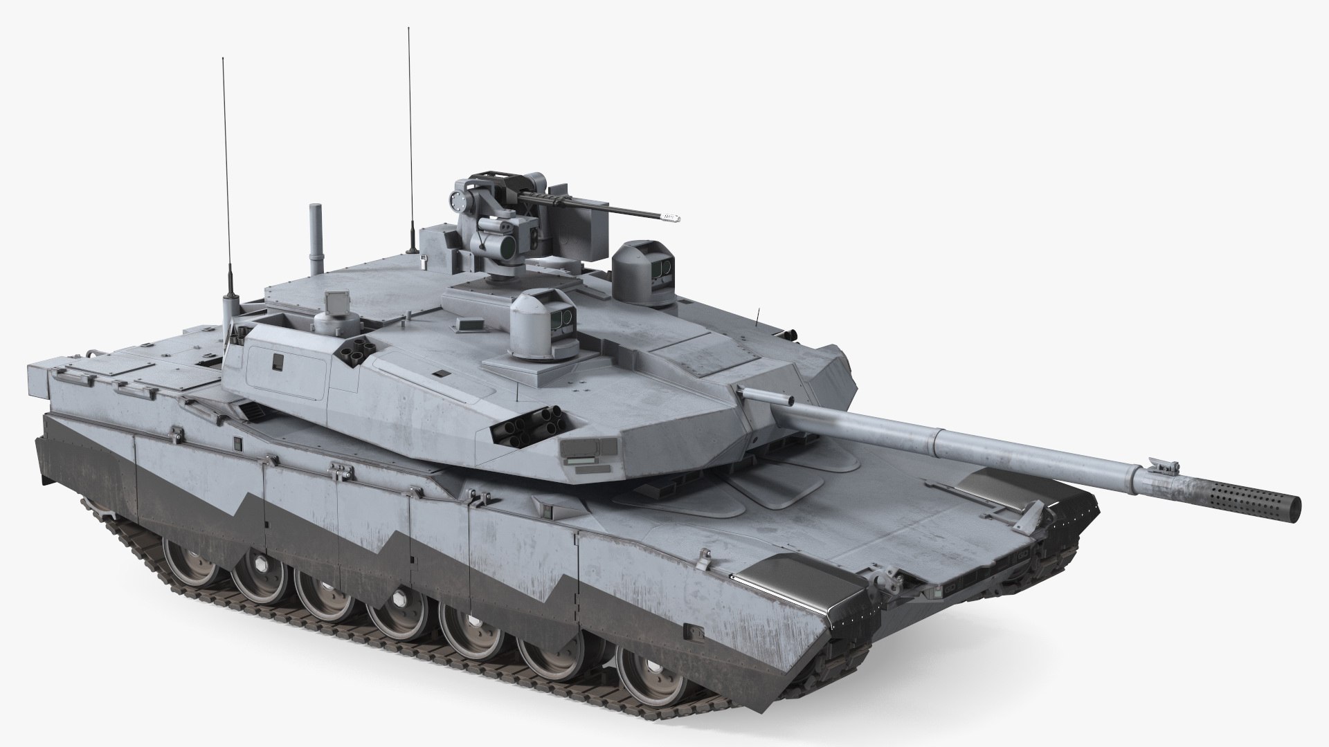 3D model Old Grey Tank Abrams X Rigged - TurboSquid 2088460
