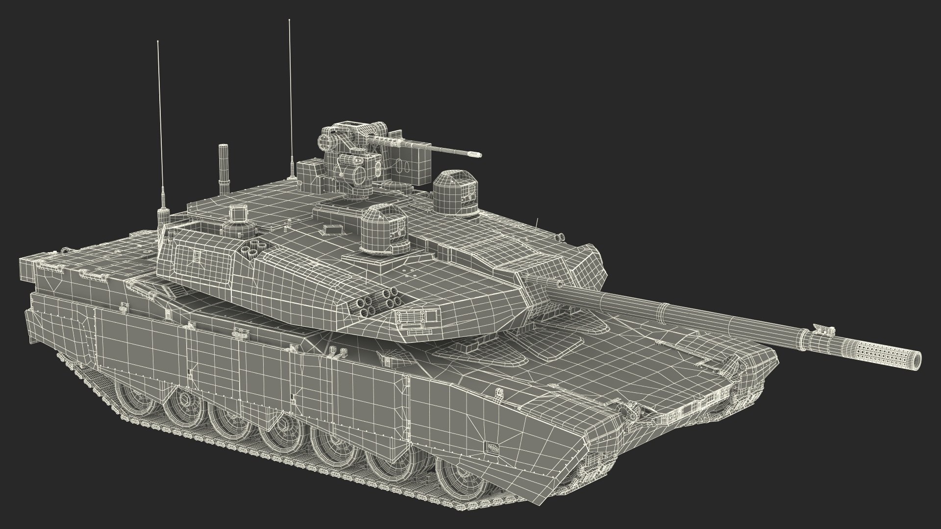 3D model Old Grey Tank Abrams X Rigged - TurboSquid 2088460
