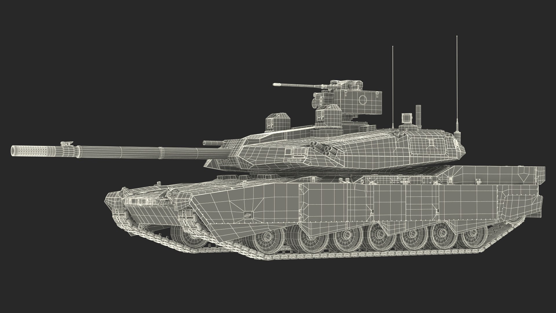 3D model Old Grey Tank Abrams X Rigged - TurboSquid 2088460