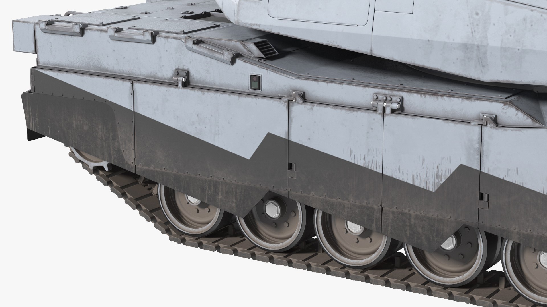 3D model Old Grey Tank Abrams X Rigged - TurboSquid 2088460