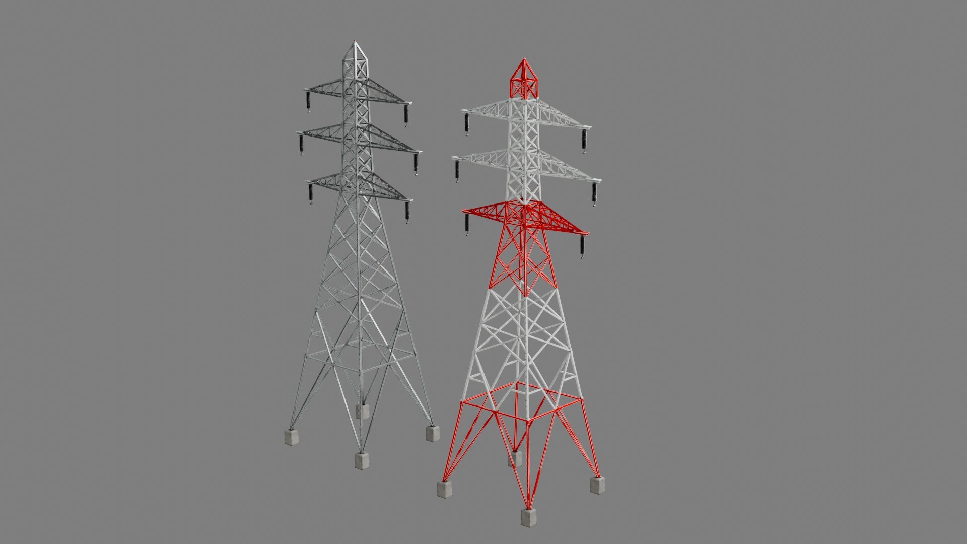 3D Overhead Powerline - TurboSquid 2330552